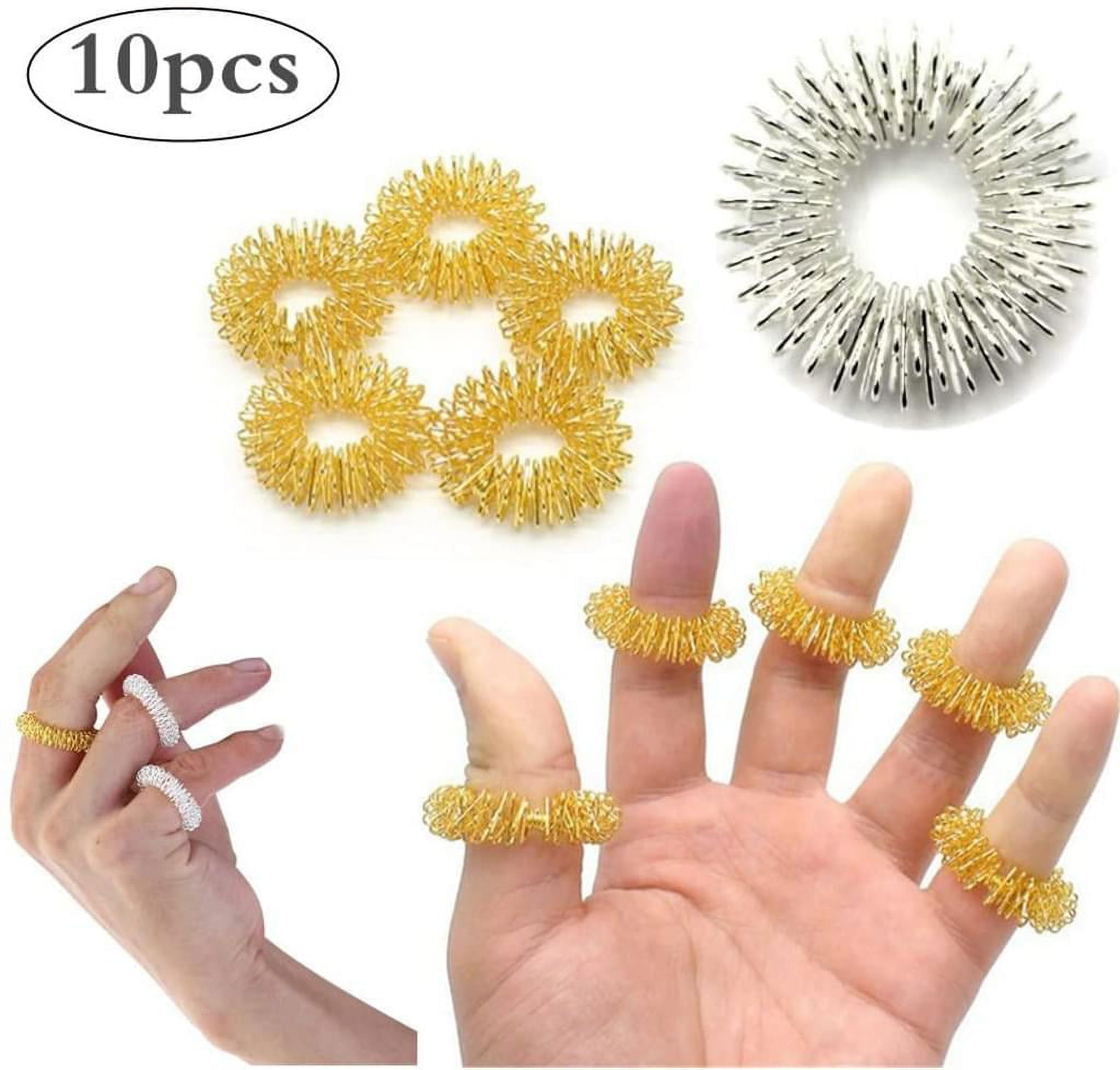 Finger Massage Rings Acupressure Massage Rings Spiky Finger Ring for Kids Adults Pain Therapy ...