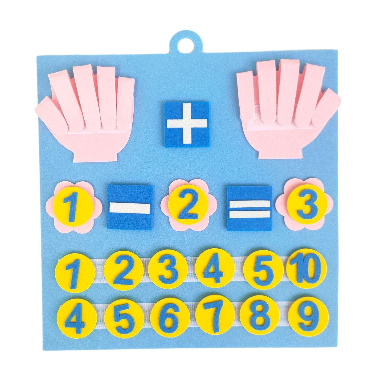Finger Number Learning Counting Felt Board, Hand Number Math Toy ...