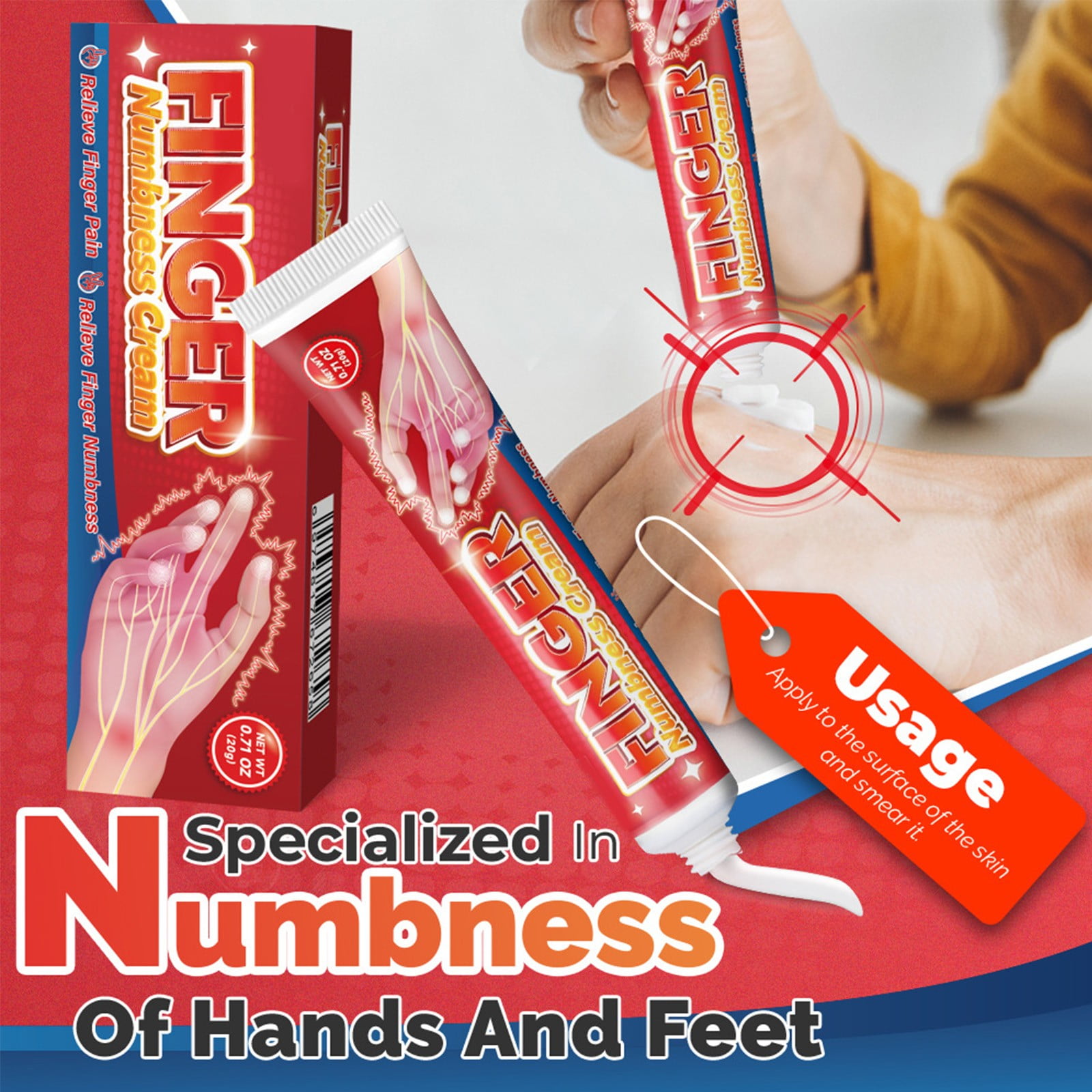 Finger Numbness Topical Cream, Hand Care Ointment - Walmart.com