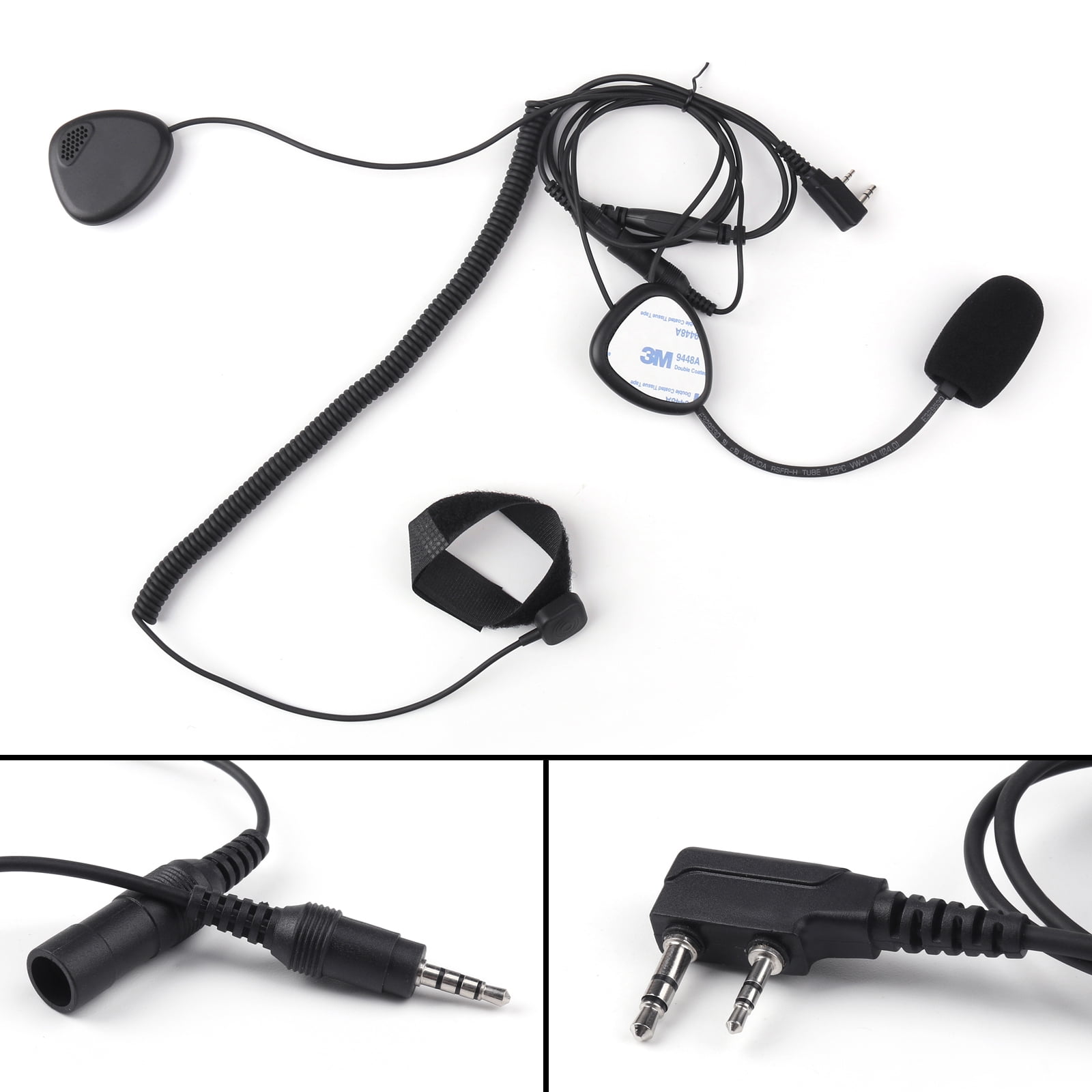 Finger PTT Motorcycle Helmet Headset MIC for Radio Kenwood Retevis TYT ...