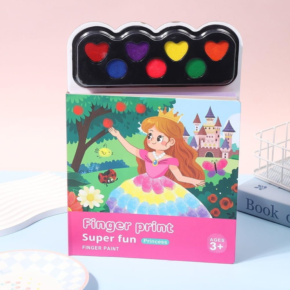 Finger Painting Book Set for Kids Ages 3+ - Washable Mess-Free ...