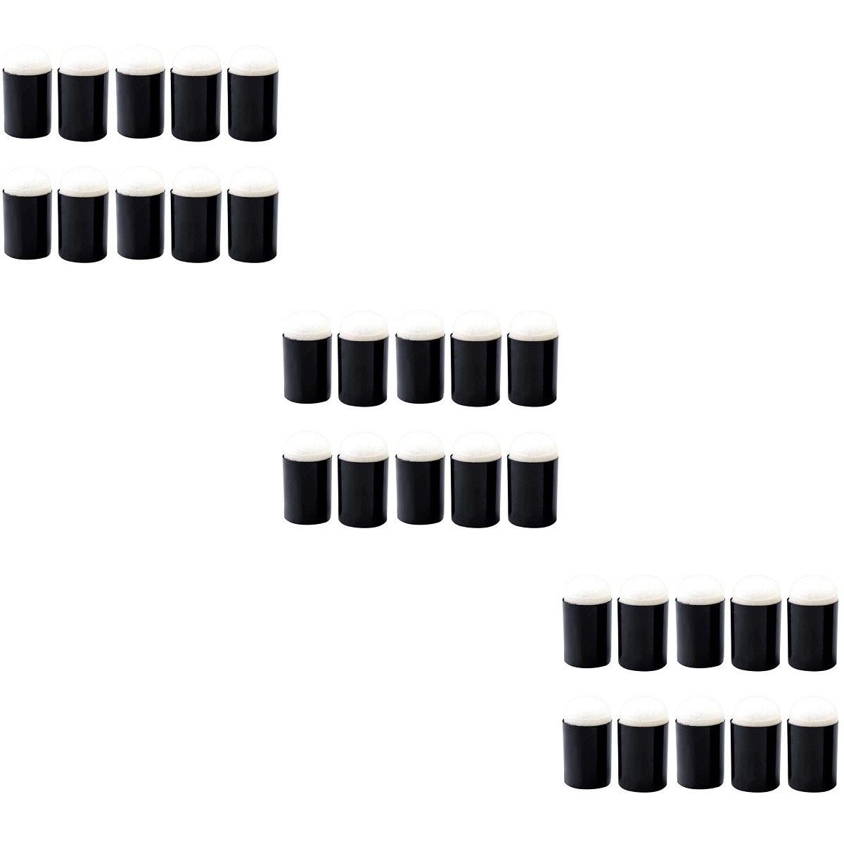 HAKIDZEL Finger Stamp Pad Plastic Sponge 30Pcs 0.7In Black For Kids ...