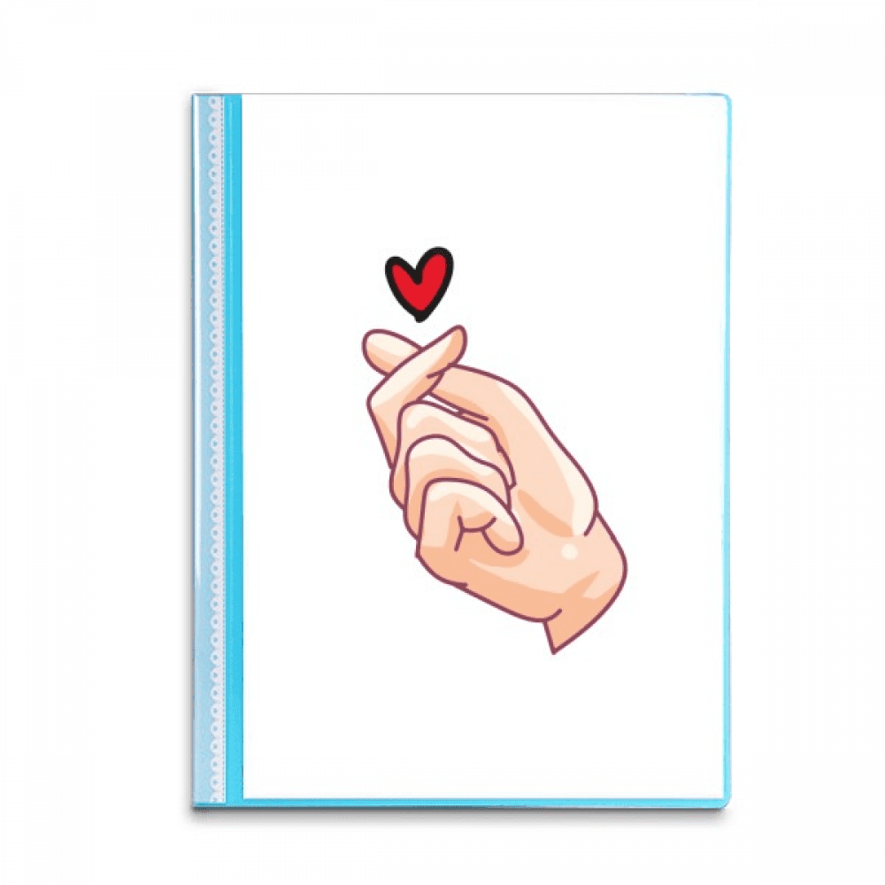 Finger Peach Heart Gesture Hand Sign Book Sheet Protectors Portfolio ...