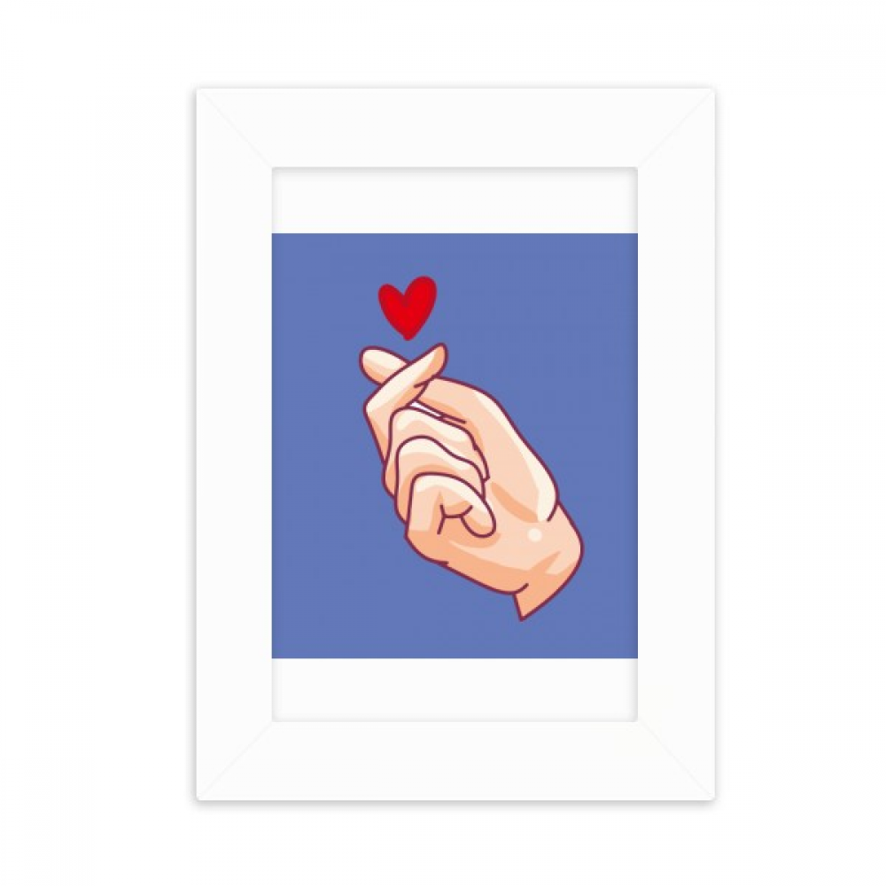 Finger Peach Heart Gesture Hand Sign Desktop Photo Frame Picture ...