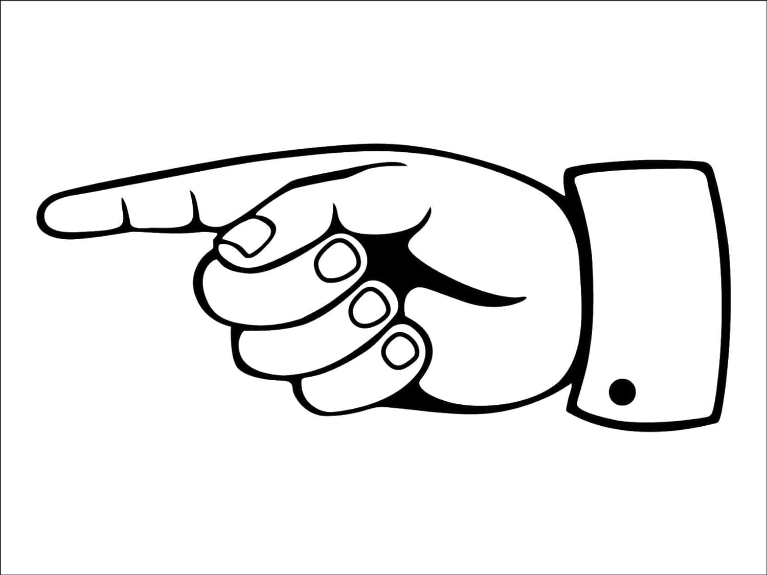 Finger Pointing Left Sign Metal Tin Sign 8x12 Inches Caution Danger ...