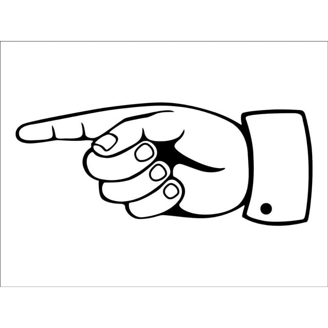 Finger Pointing Left Sign Metal Tin Sign 8x12 Inches Caution Danger ...