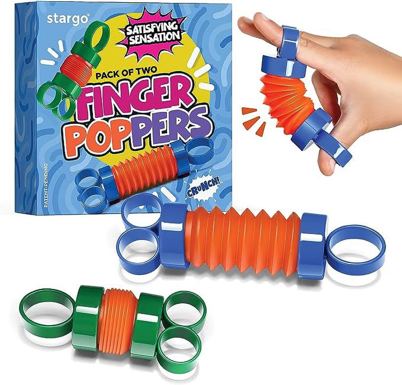 Finger Poppers Pop It Fidget Toy Ring - Fidget Tubes for Adhd, Anxiety ...