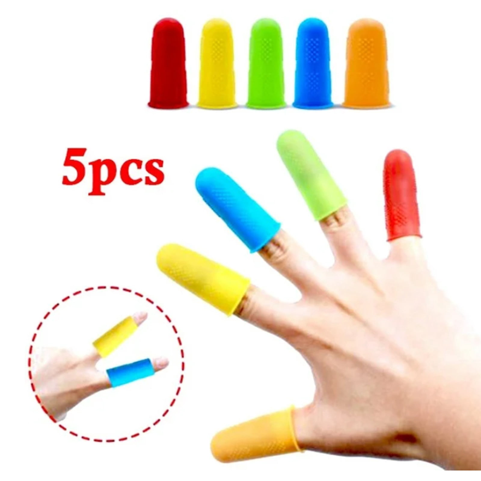 Finger Protector Hot Glue Finger Tips Silicone Finger Guards 3 Sizes 5 ...