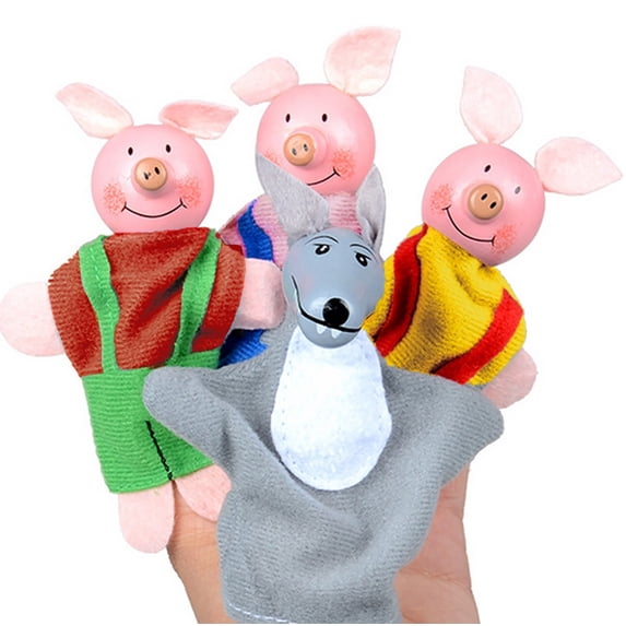 Finger Puppet Set for Education Wolf Theme 4-Piece Hand Puppets for ...