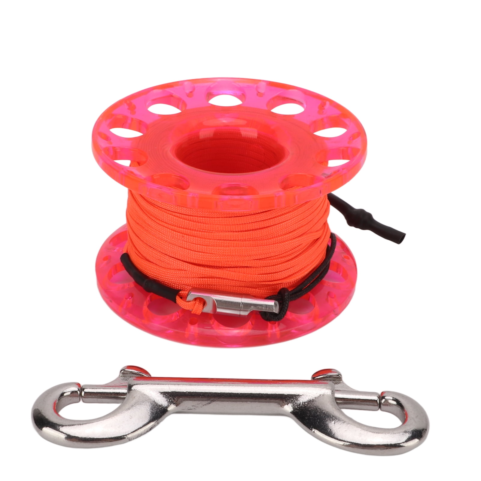 Finger Reel Diving Spool with Stainless Steel Clip 30m Orange Line for ...