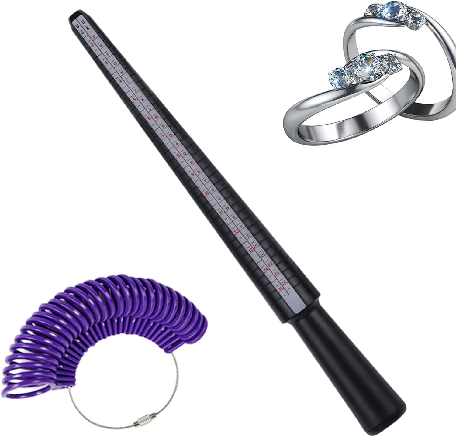 Finger Rings Sizing Tool | Jewelry Sizers - Finger Size Gague with Four ...