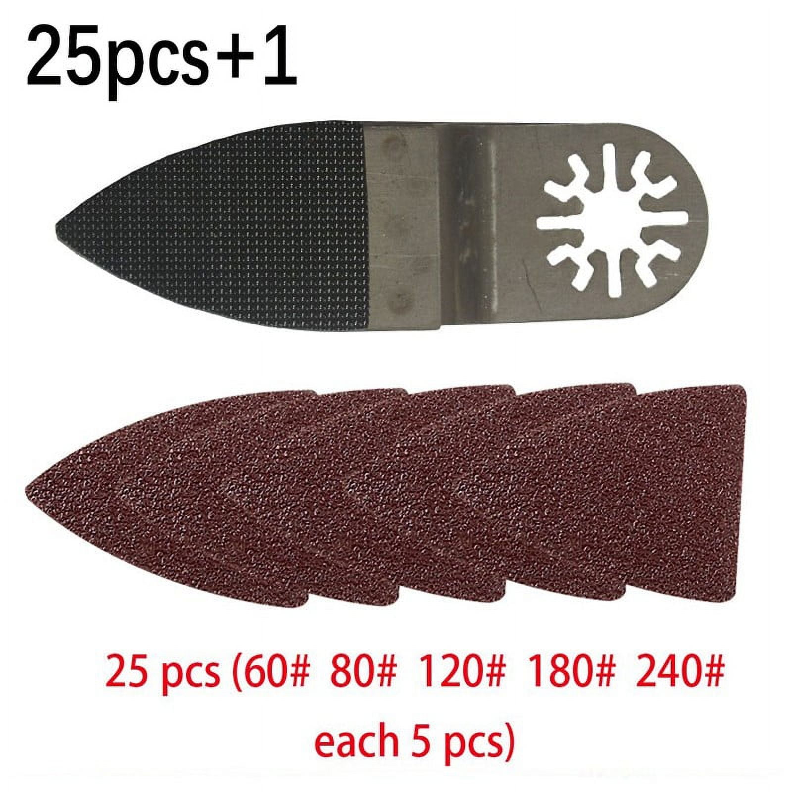 Finger Sanding pad + 25 pcs Sanding Sheet For Multimaster Oscillating Tools - Walmart.com
