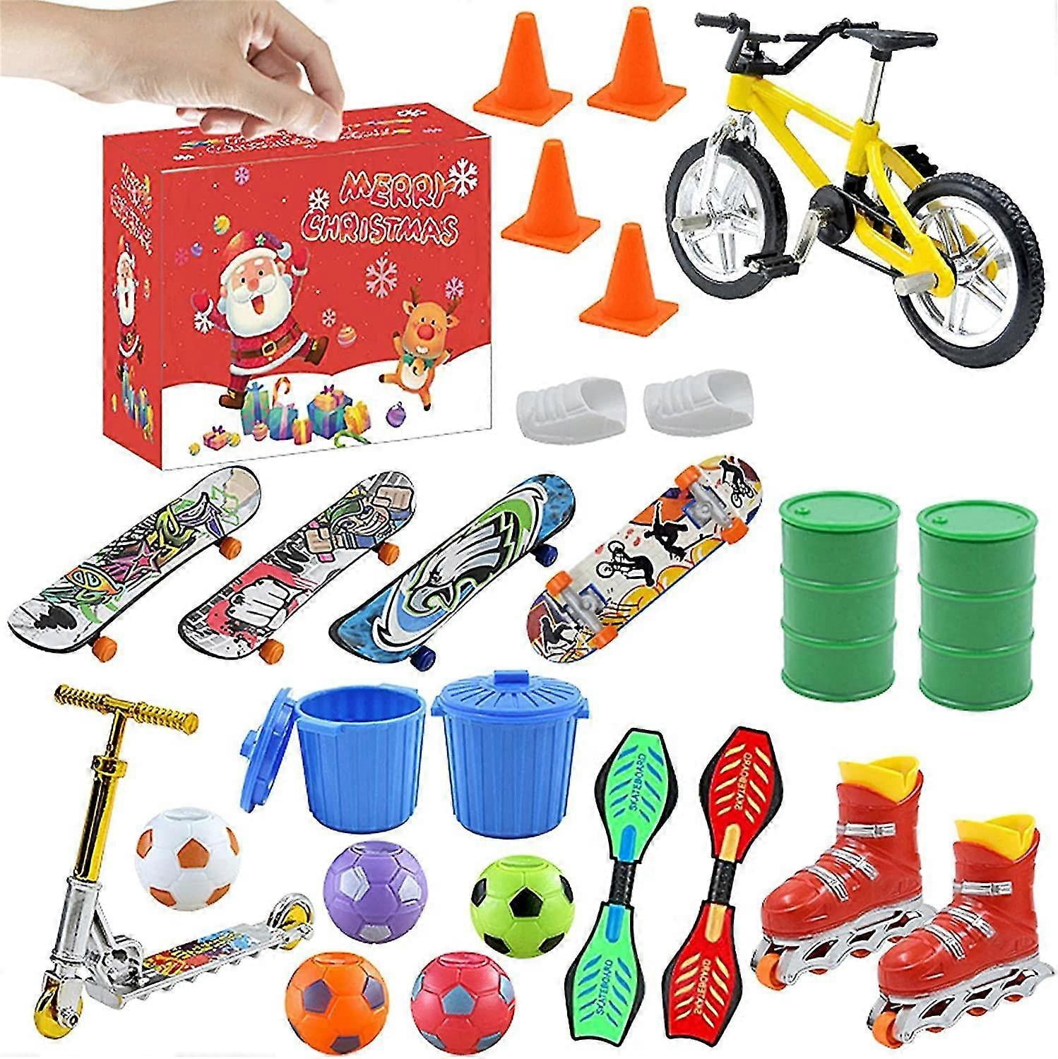 Finger Skateboards Advent Calendar,christmas Countdown Mini Finger Toys ...
