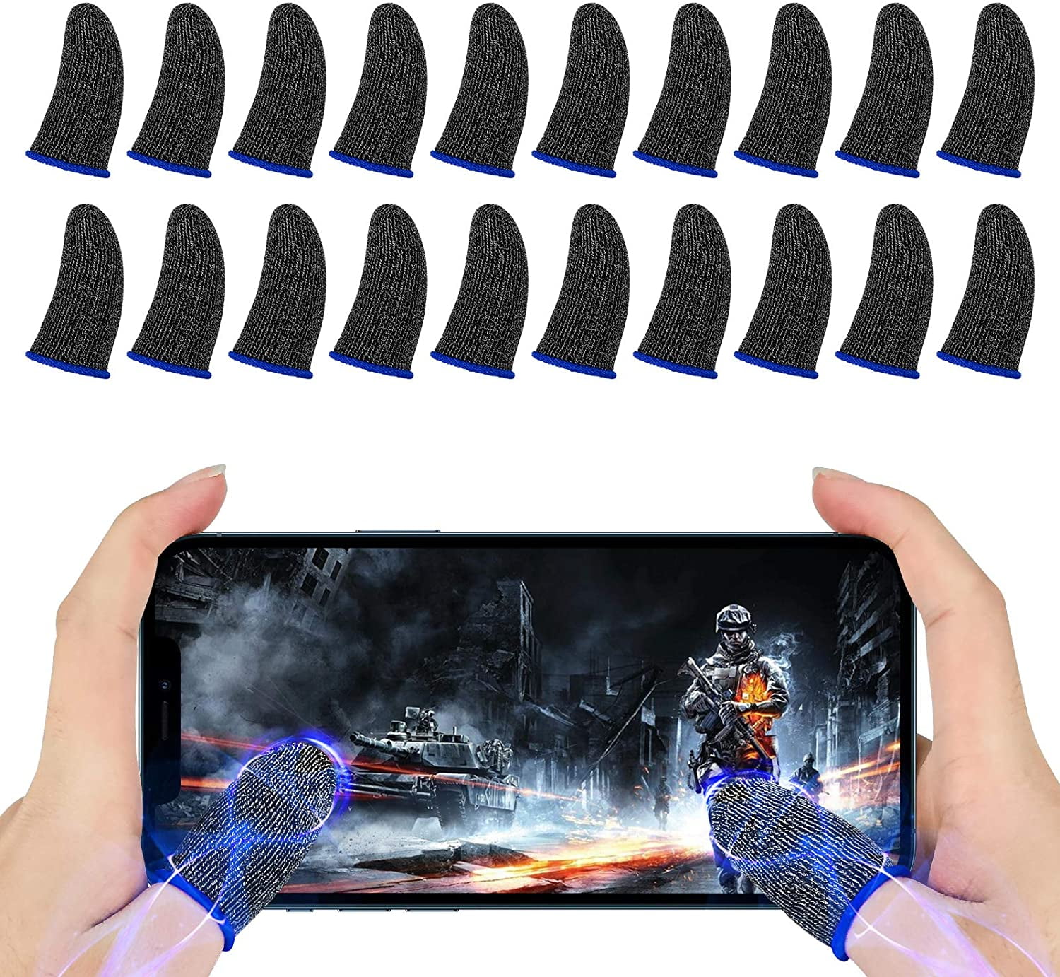 Finger Sleeve Sets for Gaming Mobile Game Controller Thumb Sleeves [20 ...