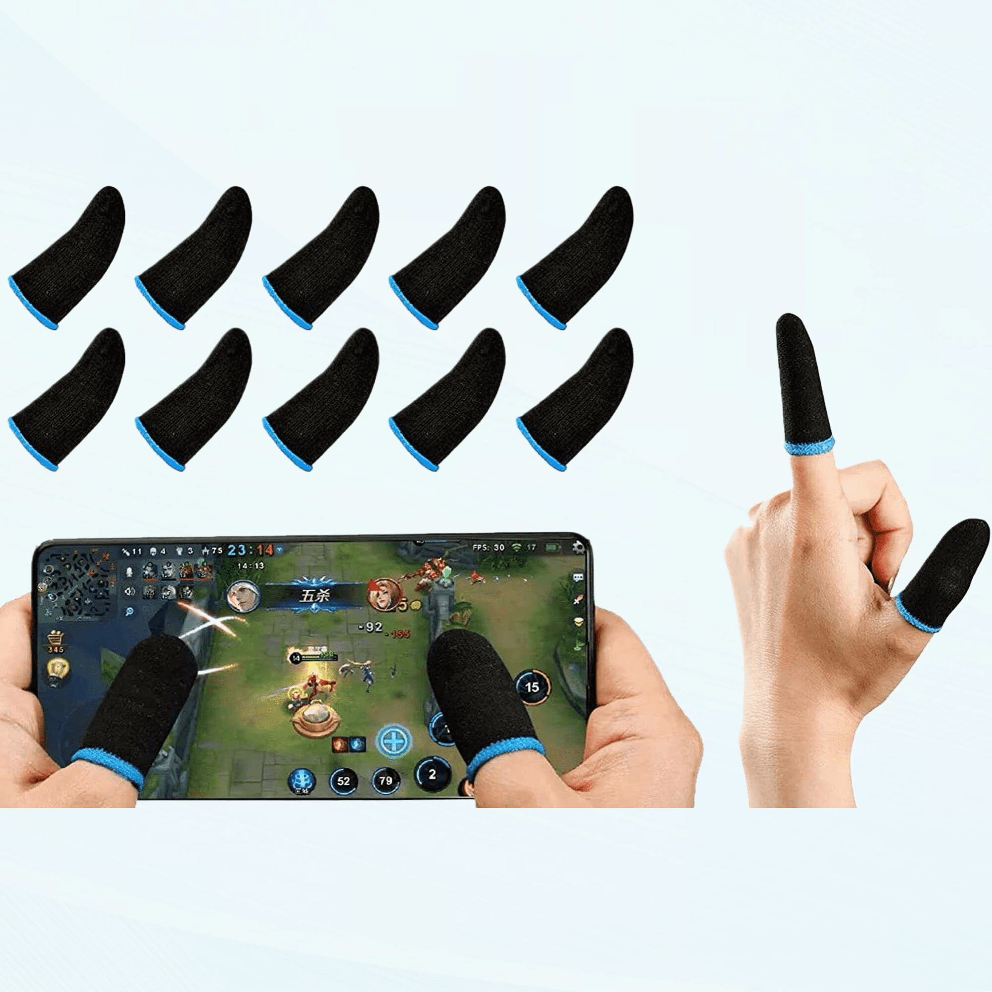 Finger Sleeves for Gaming | Seamless Anti-Sweat Breathable Finger ...