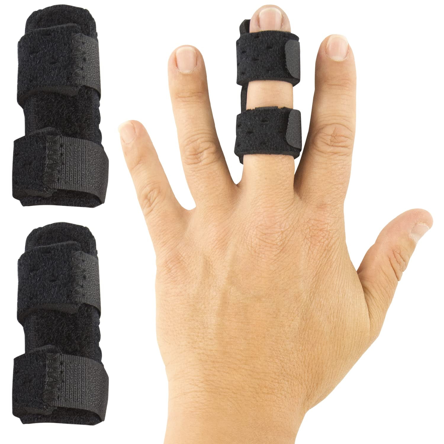 Finger Splint (2 Pack) - Universal Finger Straightener - Broken and ...