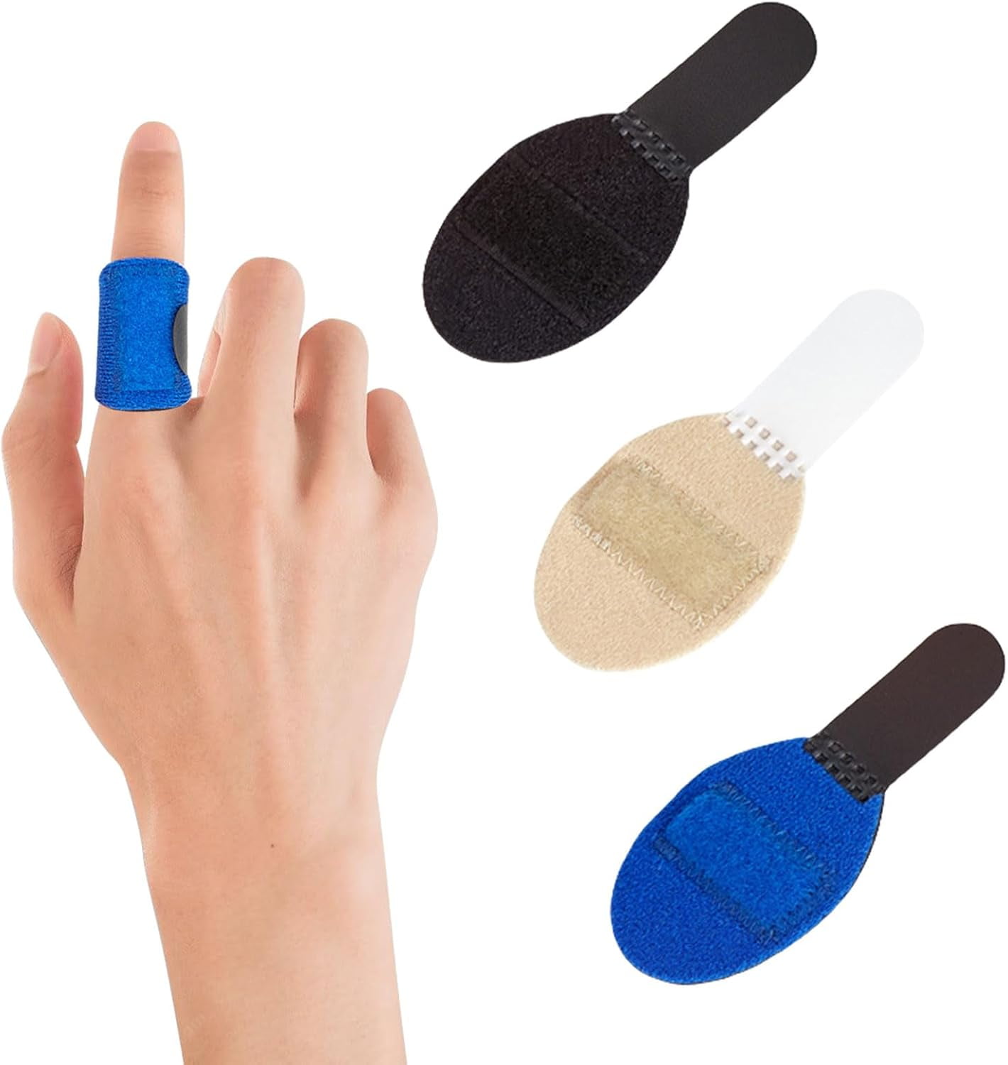 Finger Splint, 3-Piece Universal Brace, Adjustable Support for Sports ...