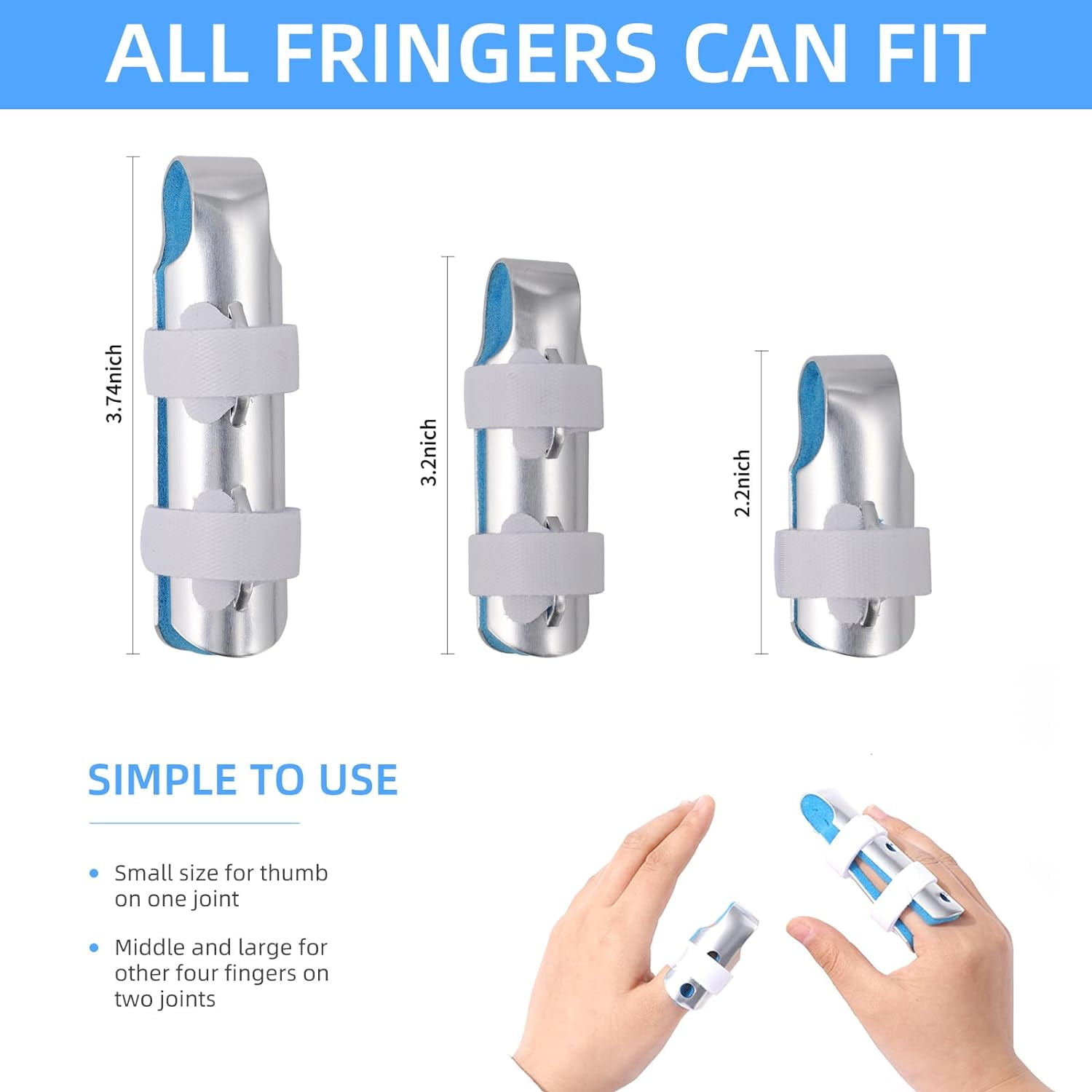 Finger Splint, Finger Support Brace, Finger Stabilizer ,for Broken Fingers Straightening ...