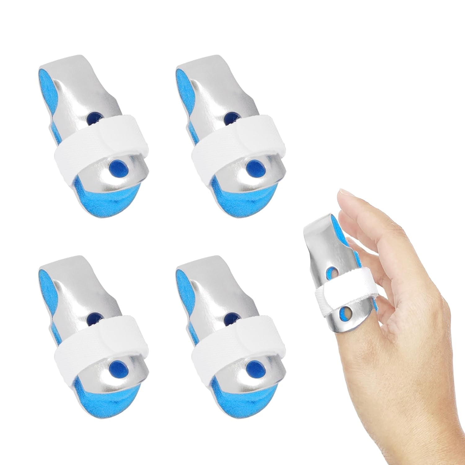 Finger Splint For Thumbs & Pinkies, Adjustable Aluminum Support for ...