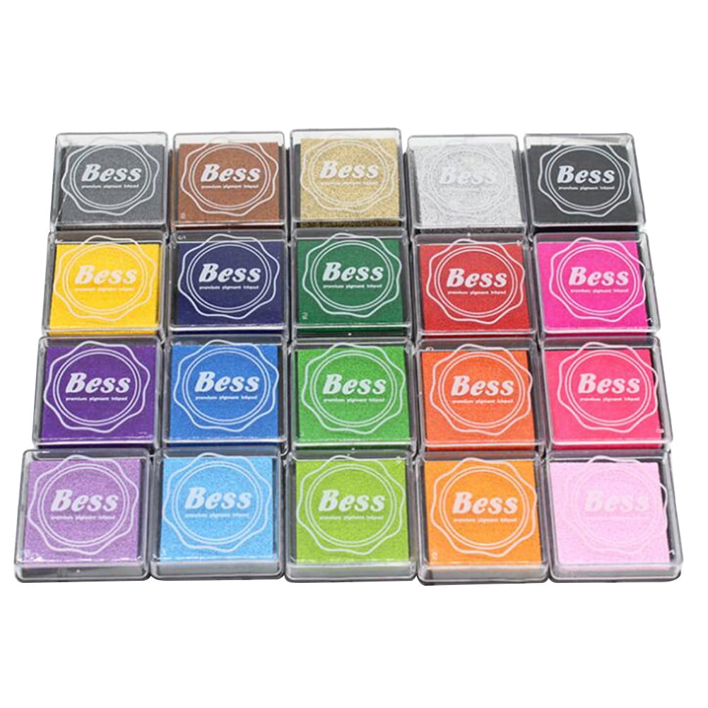 1 Set 20 Colors Finger Ink Pad for DIY Craft Rubber Stamps Suitable for ...
