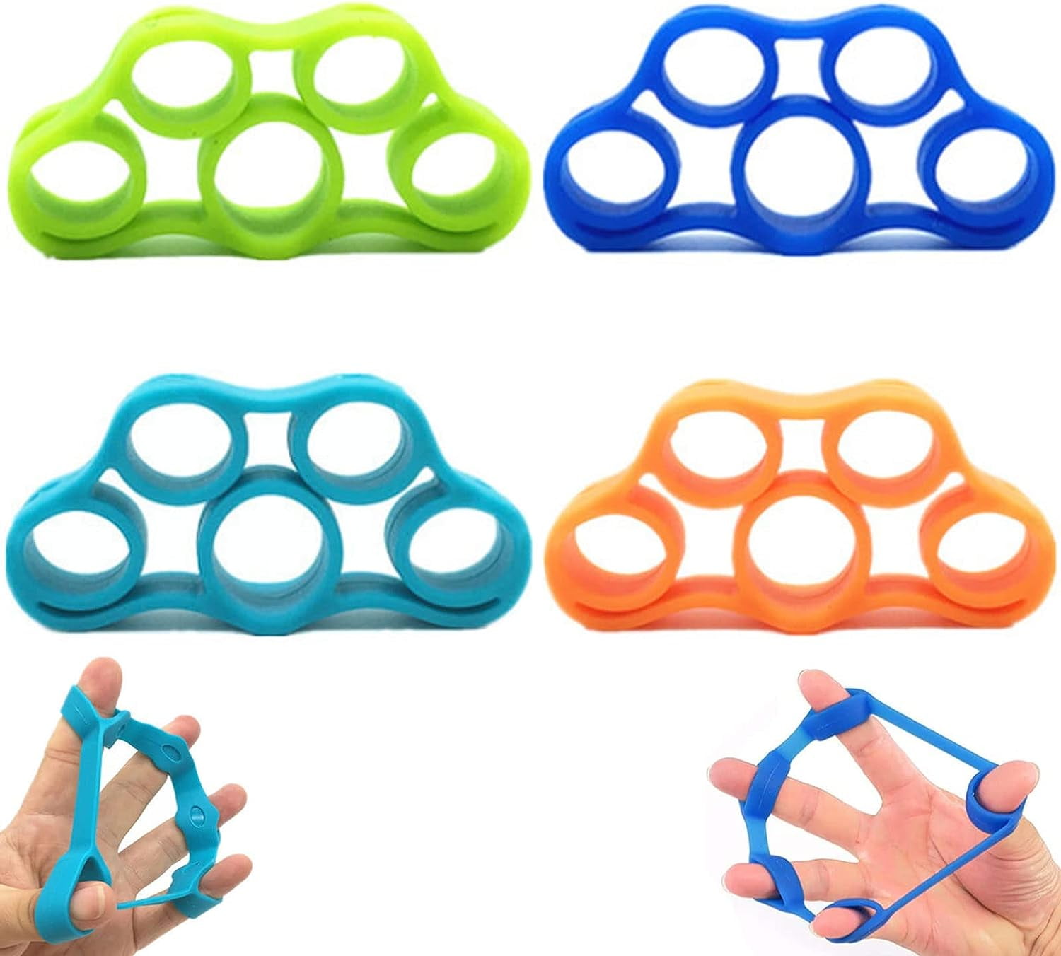 Finger Strength Trainer 4pcs Hand Grip Exerciser Strengthener Finger ...