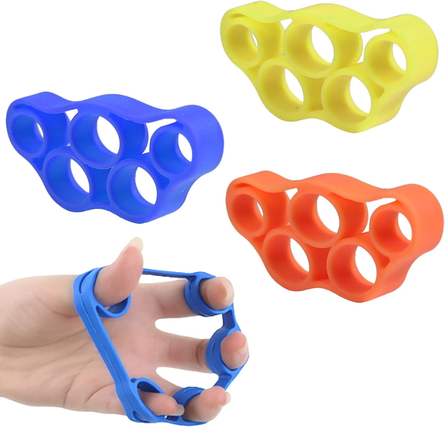Finger Stretcher Resistance Bands, 3 Pcs Hand Grip Strengthener, Finger ...