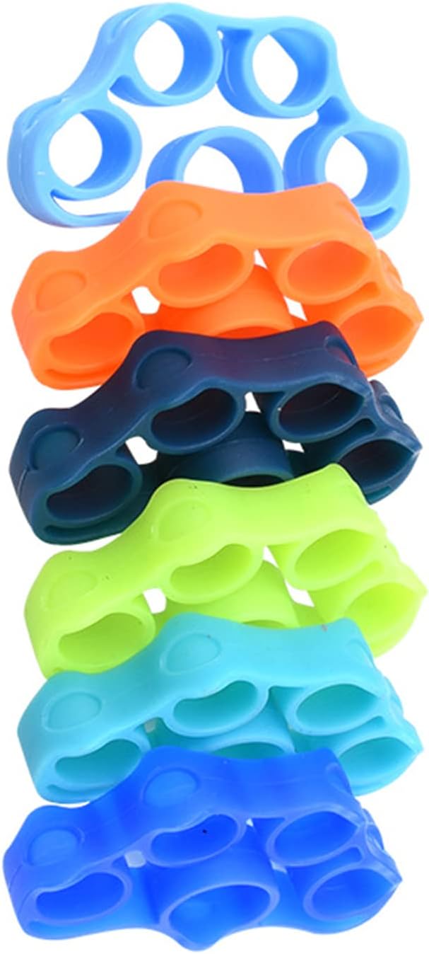 Finger Trainer Silicone Hand Exerciser Finger Trainer (6 Pack) Finger ...