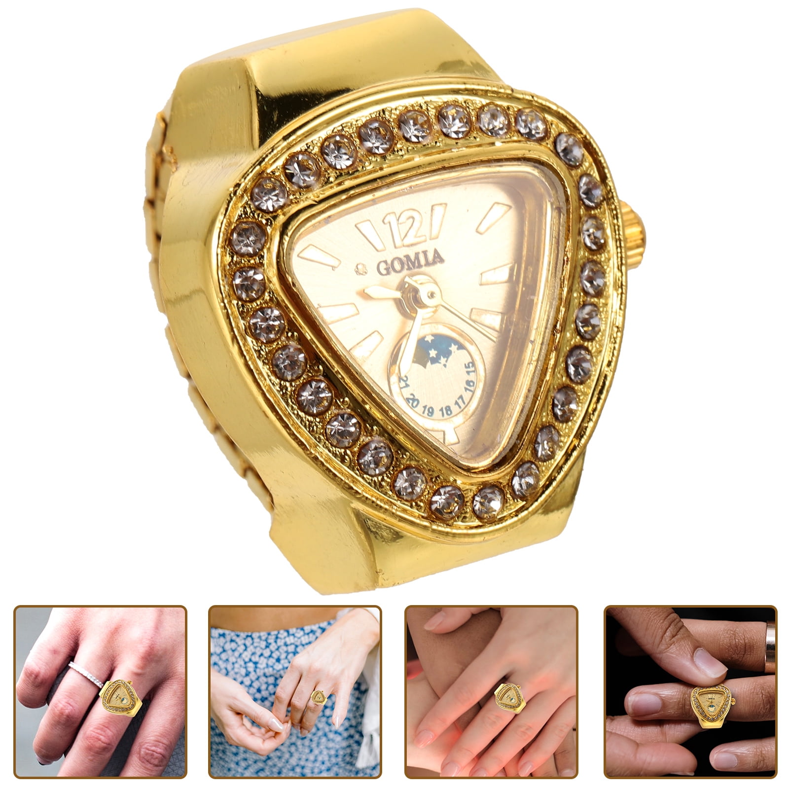 Finger Watch Decorative Finger Ring Watch Exquisite Ring Watch Mini ...