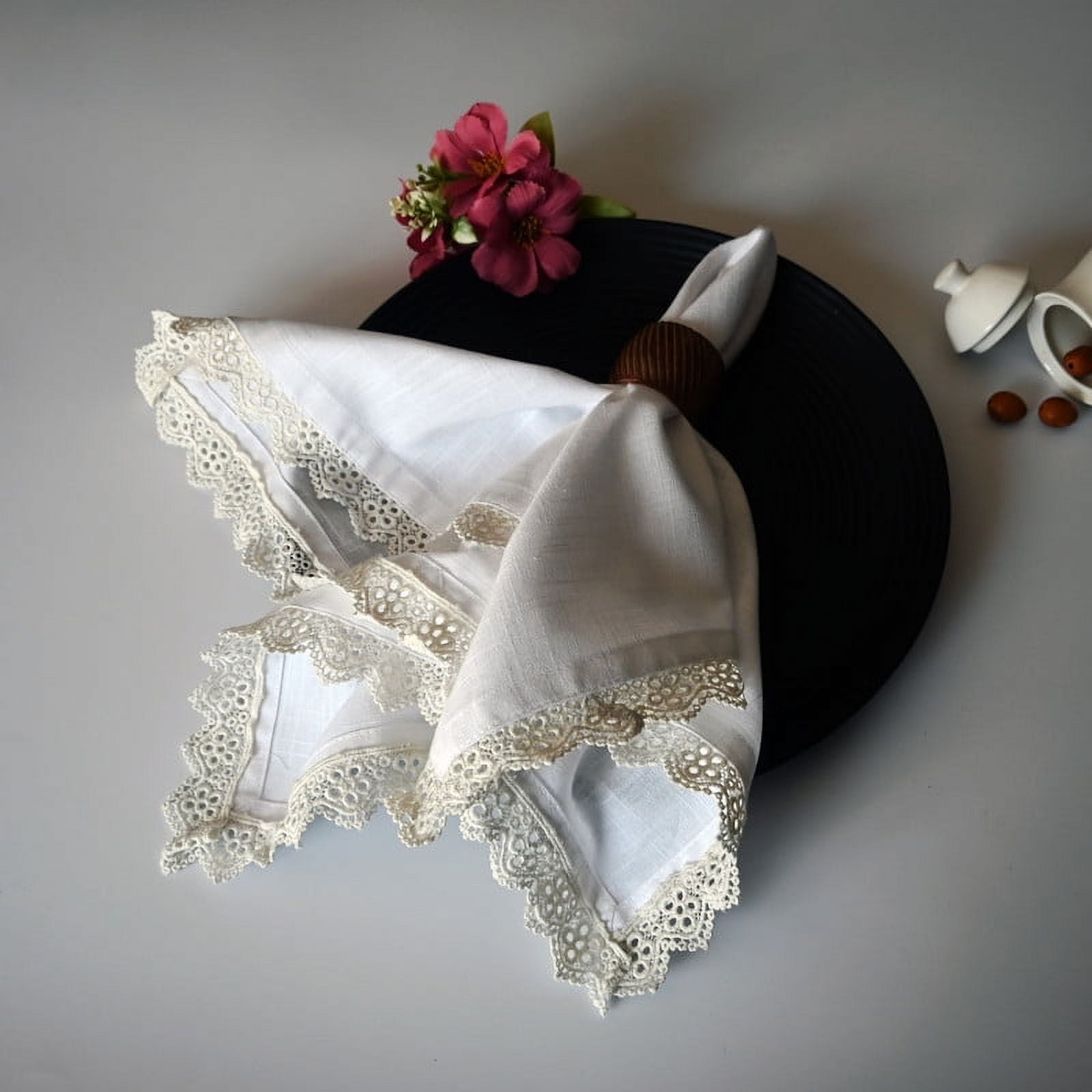 Fingercraft Cloth Napkin, Soft Quality Cotton Linen Blend Fabric ...