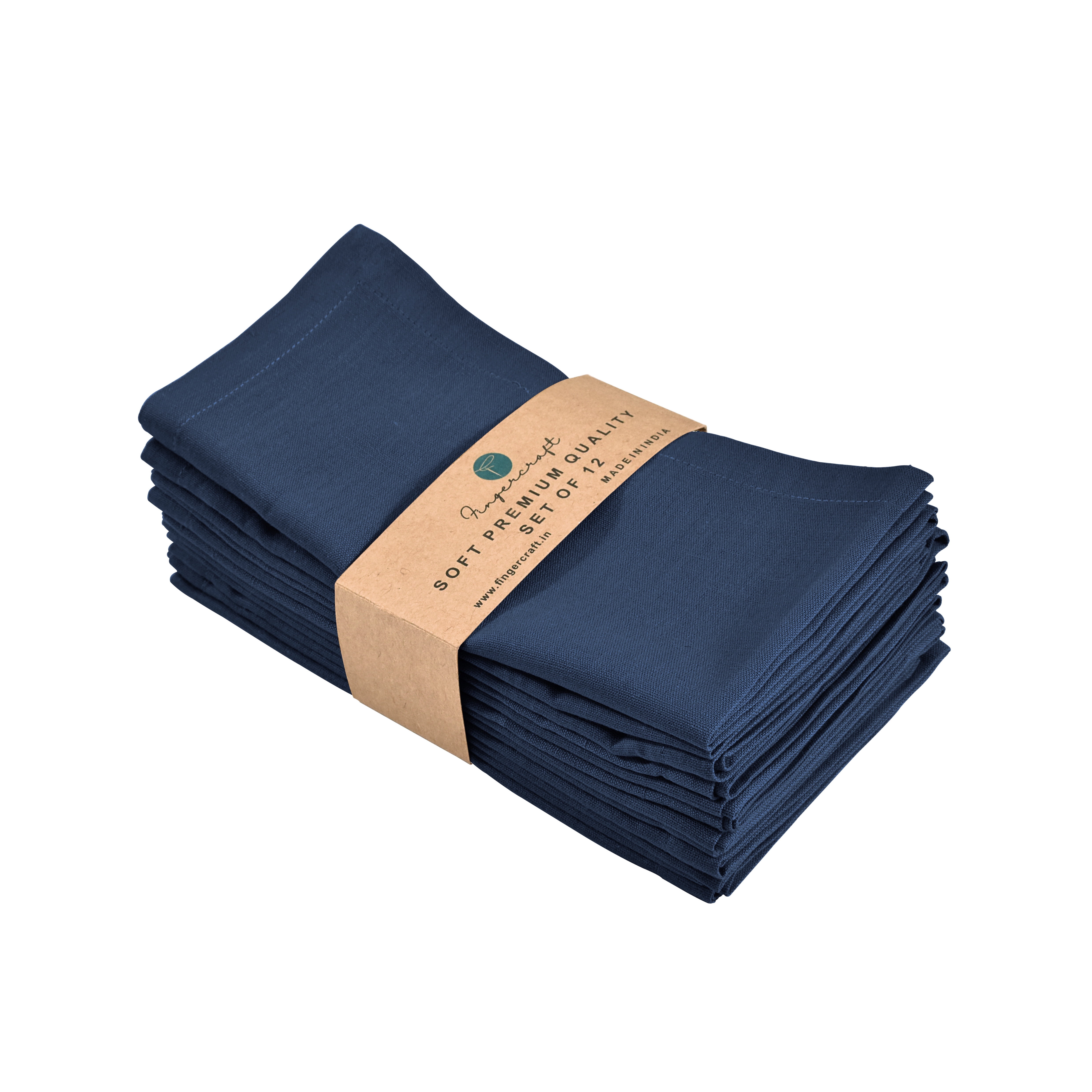 Fingercraft Dinner Cloth Napkin, Washable Cotton Linen Blend, Set of 12 ...