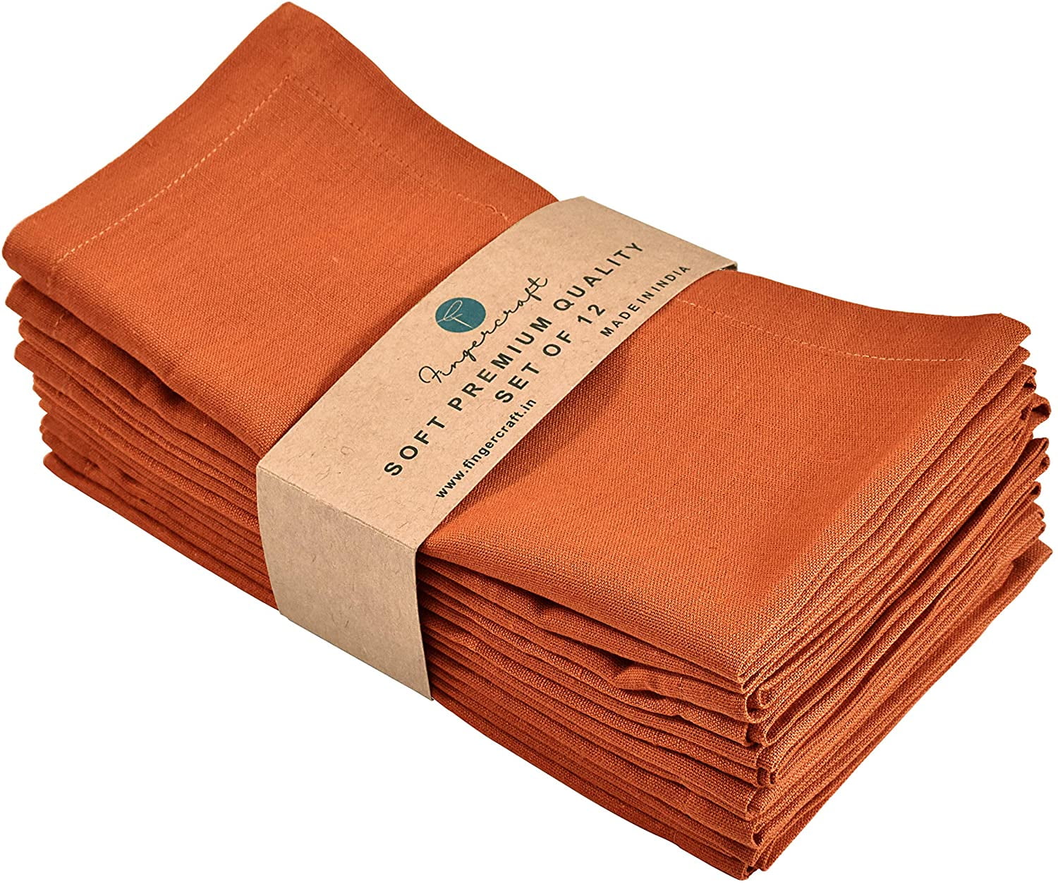 Fingercraft, Cloth Napkin, 18x18 inch, Solid Color Rust - Walmart.com
