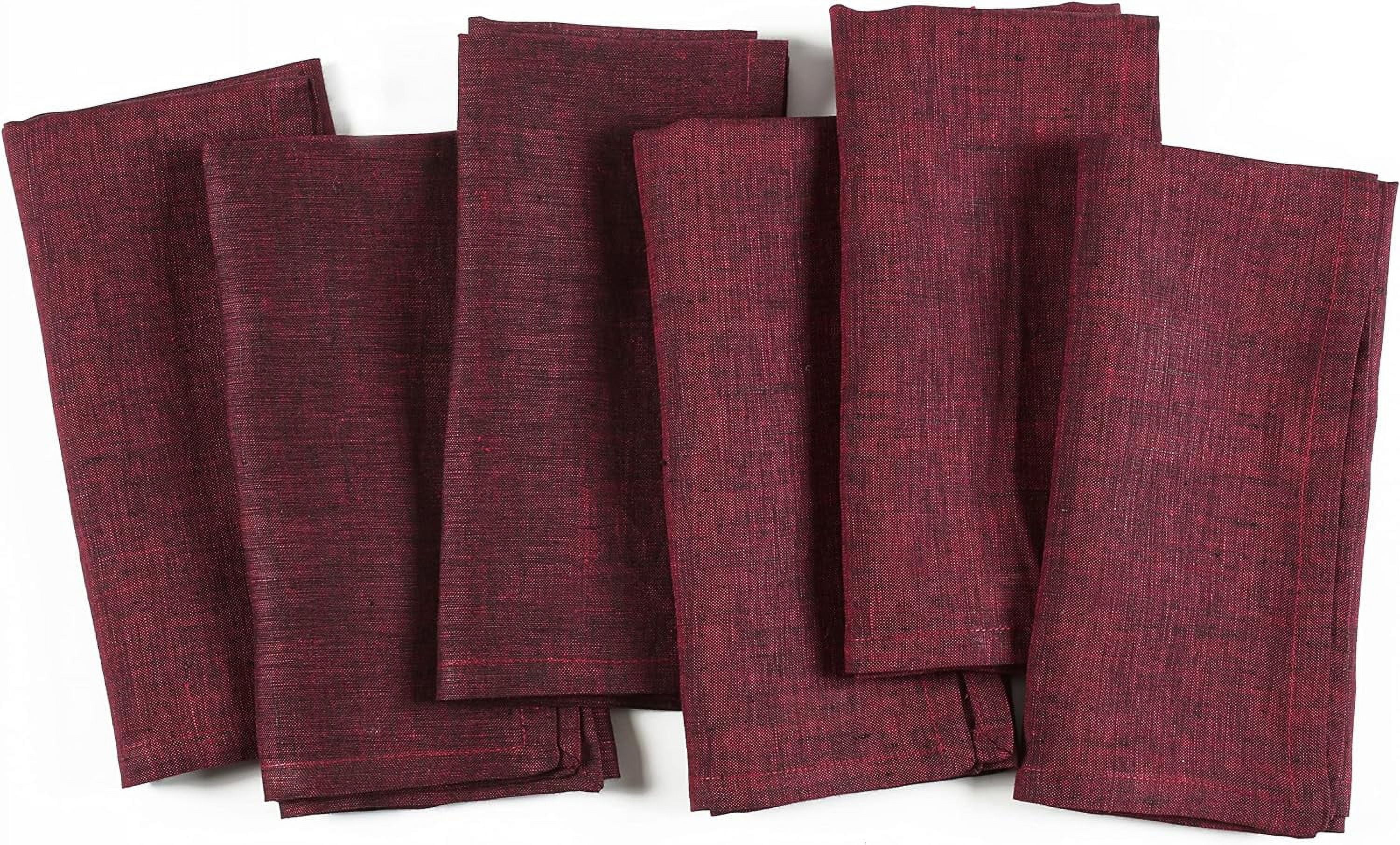 Fingercraft Cloth Napkins, 100% Linen Table Napkins, 20 in x 20 in, Set ...