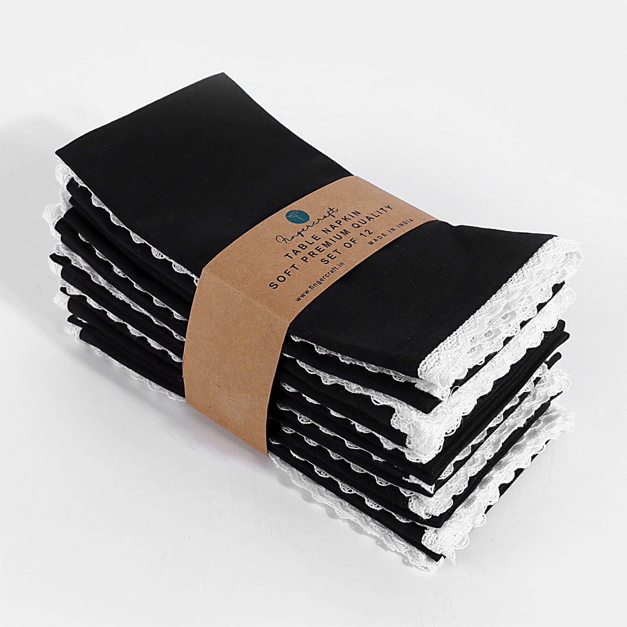 Fingercraft Dinner Cloth Napkin, Cotton Linen Blend, Metered Corner ...