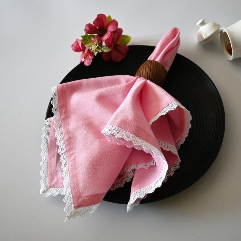 Fingercraft Dinner Cloth Napkin, Cotton Linen Blend, Metered Corner ...