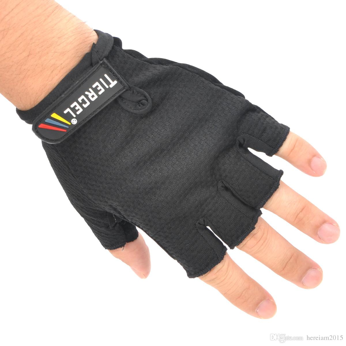 Fingerless Cycling Gloves - Black - Large - Walmart.com