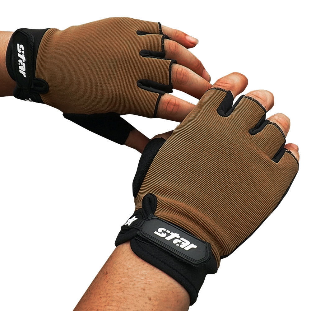 Fingerless Gloves! Fadeal Men Antiskid Cycling Bike Fitness Sports Half ...