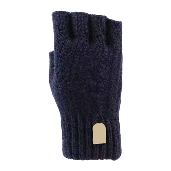 Fingerless Gloves Thermal Winter Gloves for Women Men Warm Stretch ...