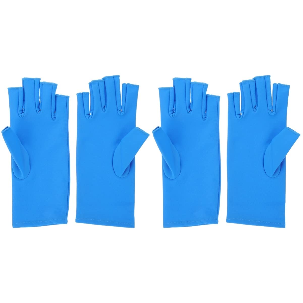 Fingerless Mittens 2pairs Blue Anti- Hand Gloves Care Anti Fingerless ...