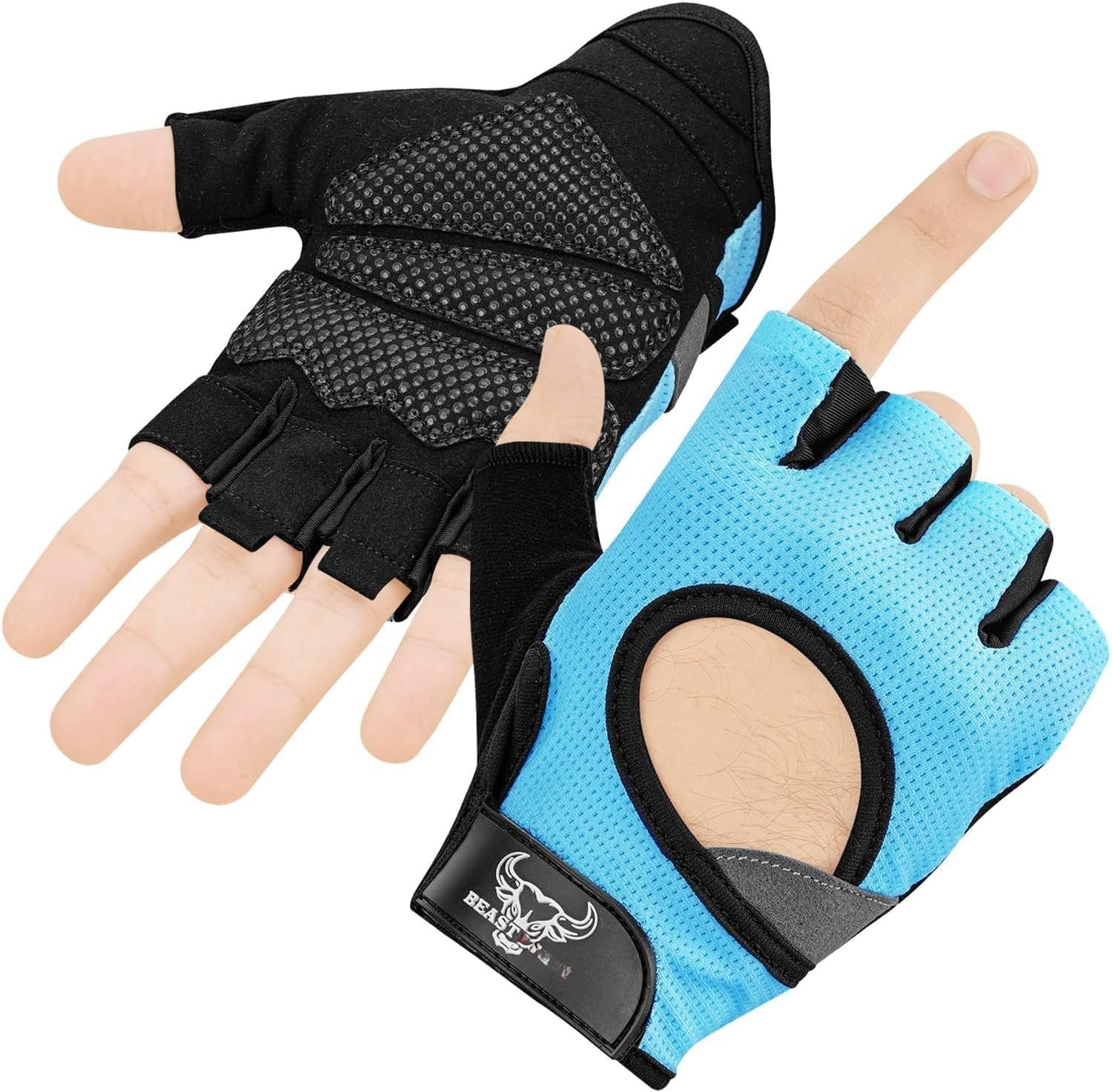 Fingerless Weight Lifting Gloves with Palm Protection Padding ...
