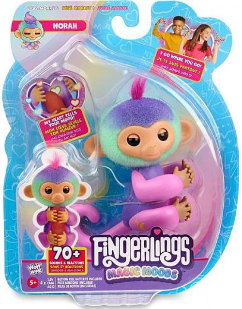 Fingerlings Baby Monkey Norah Figure (70+ Sounds & Reactions ...