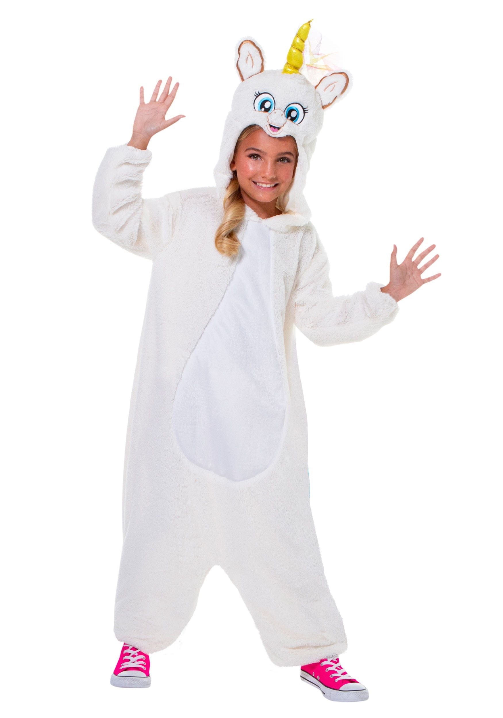 Girl's Fingerlings White Unicorn Gigi Deluxe Costume Large 12-14 ...