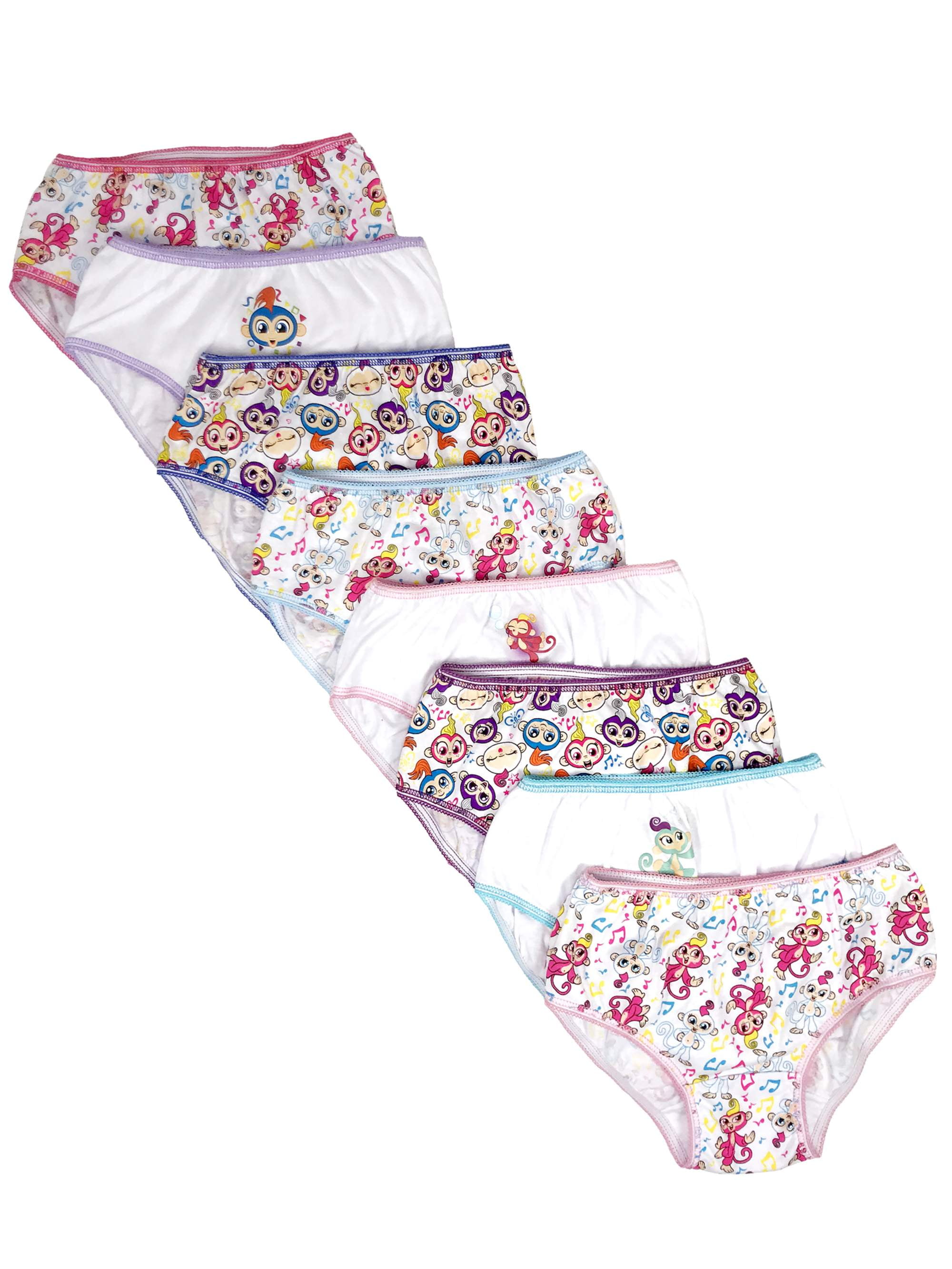 Fingerlings Little Girls Ultra Soft Cotton Underwear 8pk Bonus for ...