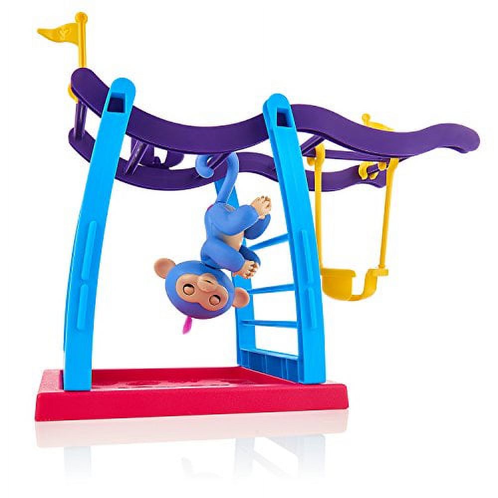 Fingerlings Playset - Monkey Bar Playground + Liv the Baby Monkey (Blue ...