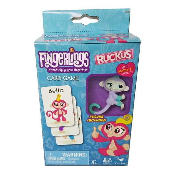 Cardinal Fingerlings Ruckus Card Game with Figure, 2-4 Players, Ages 5 ...