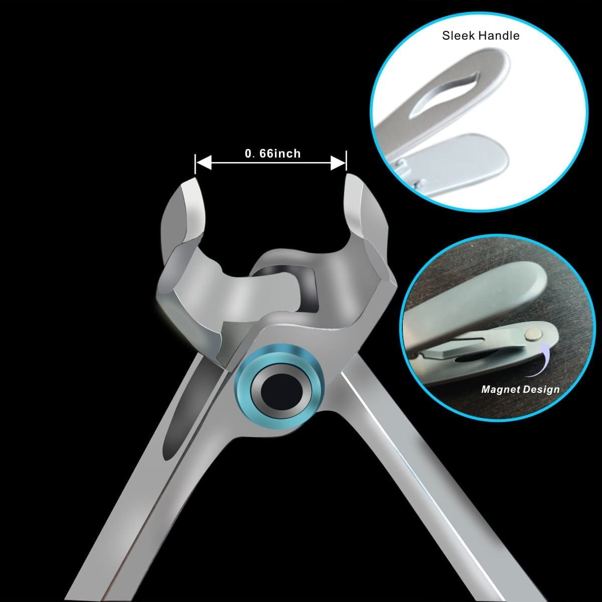 Fingernail Clipper For Thick Nails, Ultra Wide Jaw Opening Nail ...