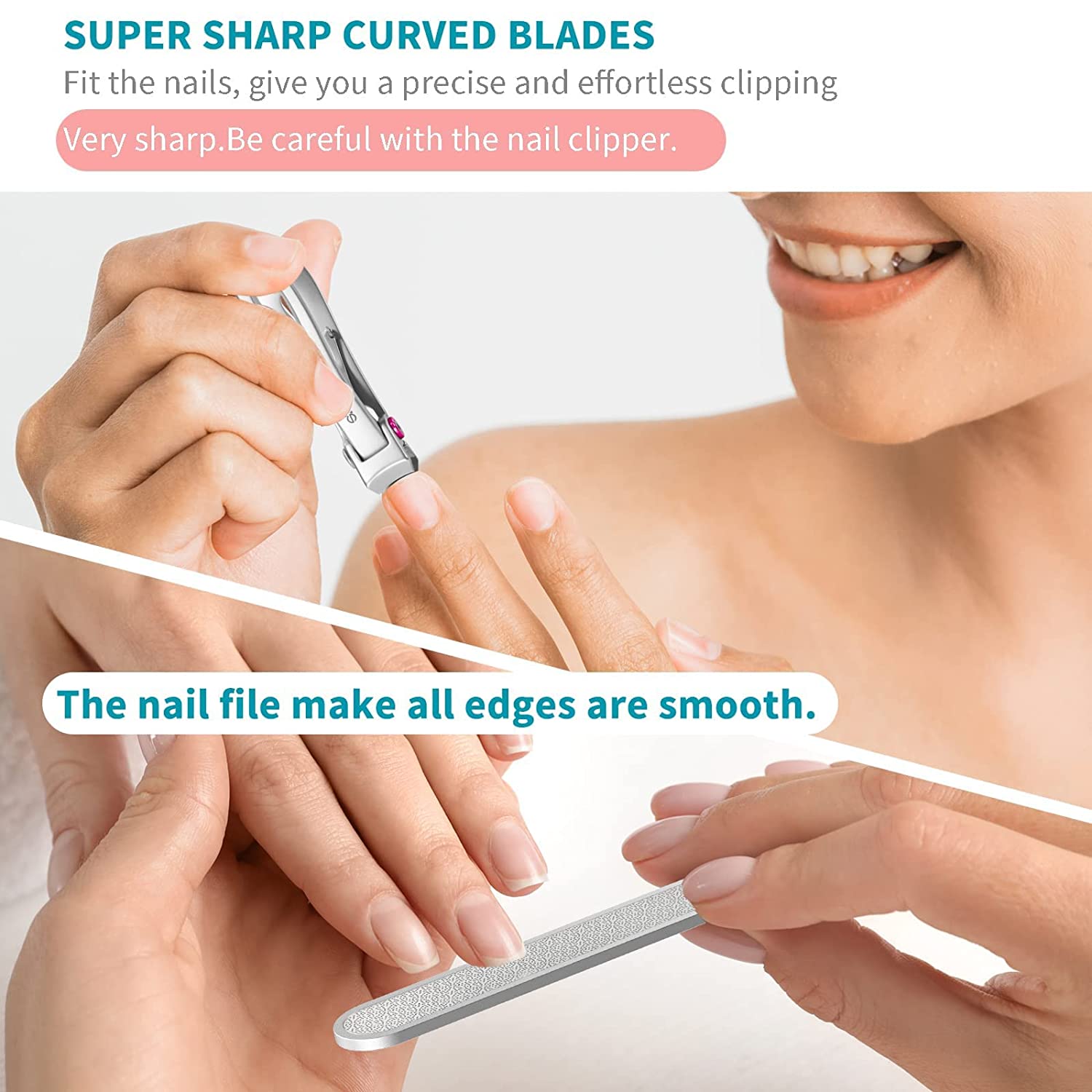 Fingernail Clippers,Nail Clippers for Tough Fingernails or Thick ...