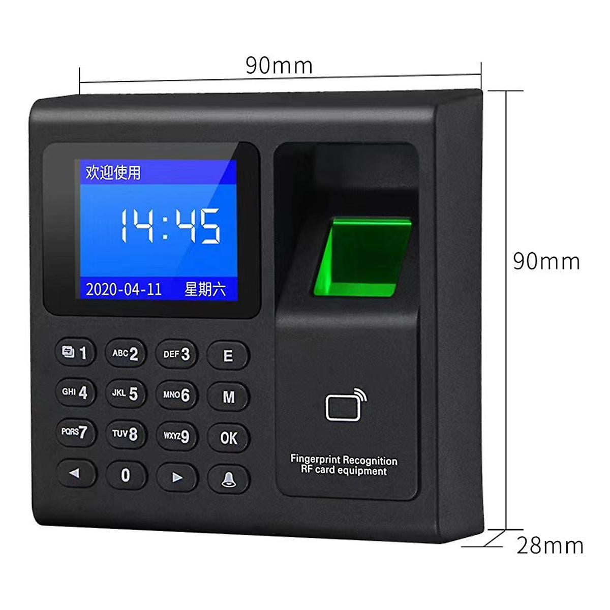 Fingerprint Attendance Machine+10 Cards Access Control Electric Time ...
