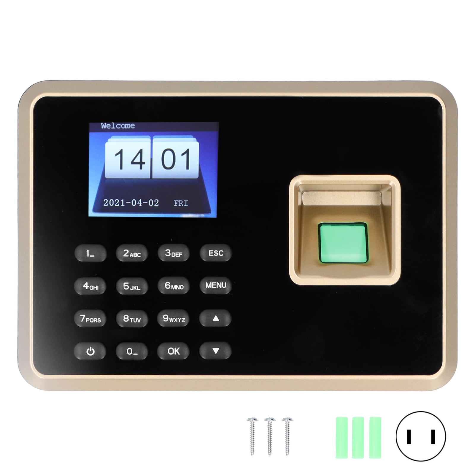Fingerprint Attendance Machine, 2.4in Biometric Time Clock with TFT ...