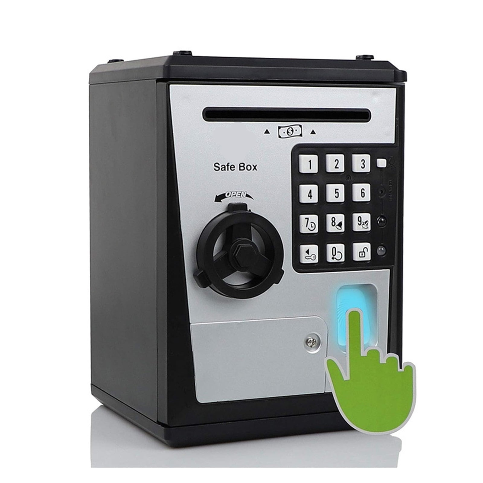 Fingerprint Bank Safe Box Money Boxes for Children Digital Coins Saving ...