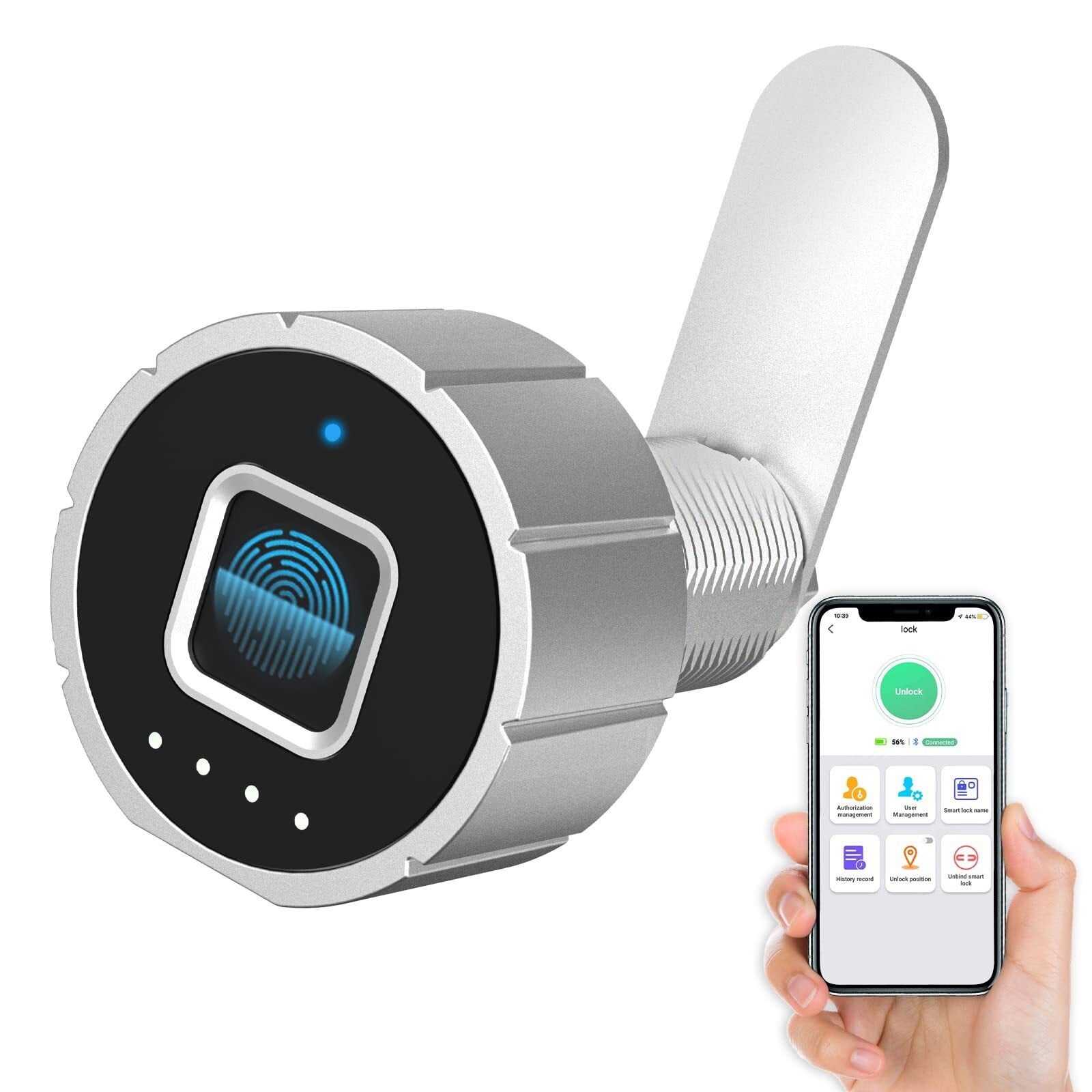 Fingerprint Cabinet Cam Lock, 3/4" (20mm) Long Cabinet Cam Lock with ...